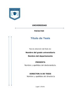 Portadas de Tesis y Trabajos de Investigación en Word