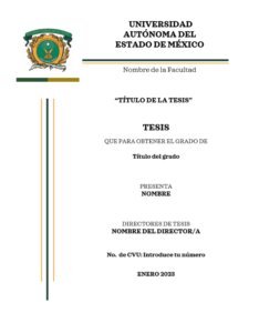 Portadas de Tesis y Trabajos de Investigación en Word