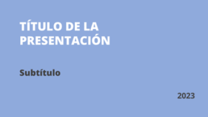 Portadas para Presentaciones en PowerPoint