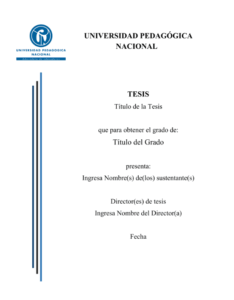 Portada de Tesis UPN para Word
